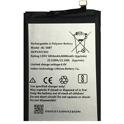 Buy Original Battery For Tecno Pouvoir 4 Pro (BL-58BT) 6000mAh from ...