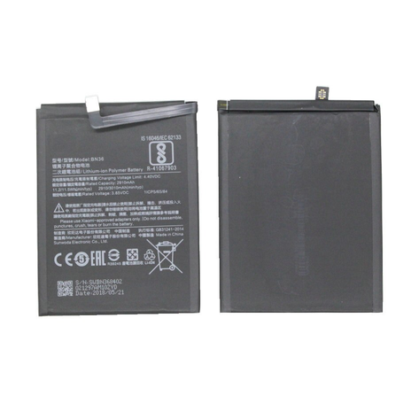 Buy Original Battery for Xiaomi Mi 6X BN36 from Zeposhop.com