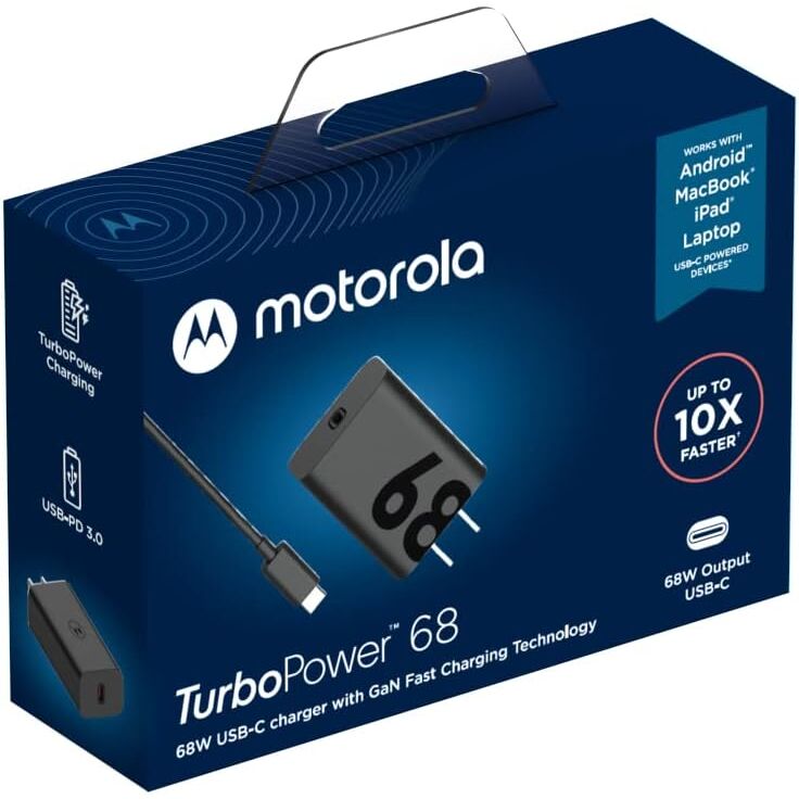 Buy Original Motorola TurboPower 68W Adapter With USB-C To USB-C Cable ...